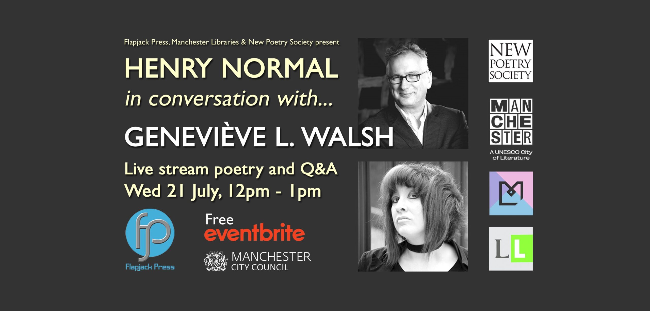 Henry Normal in conversation with Geneviève L. Walsh - Manchester City ...