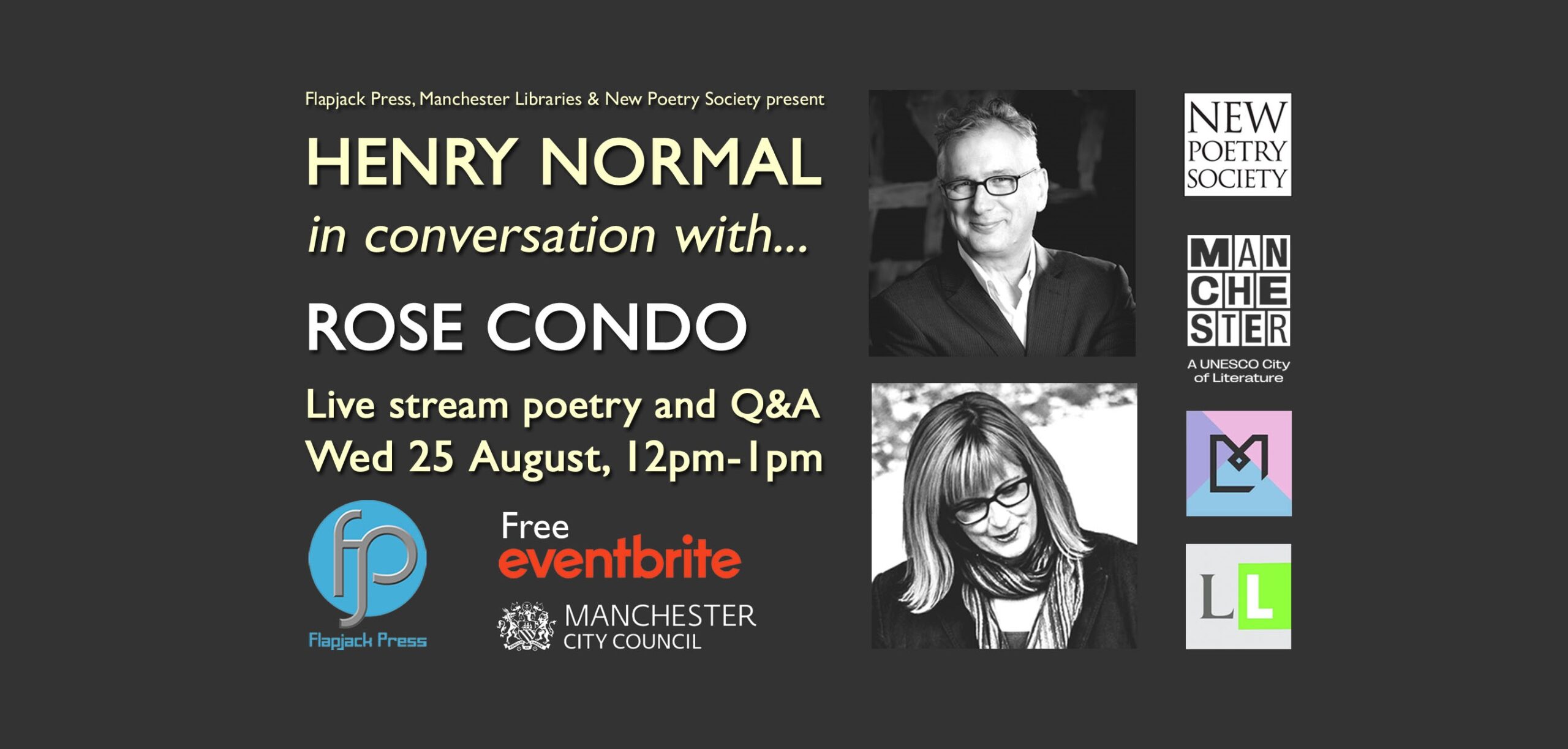 Henry Normal in conversation with Rose Condo - Manchester City of ...