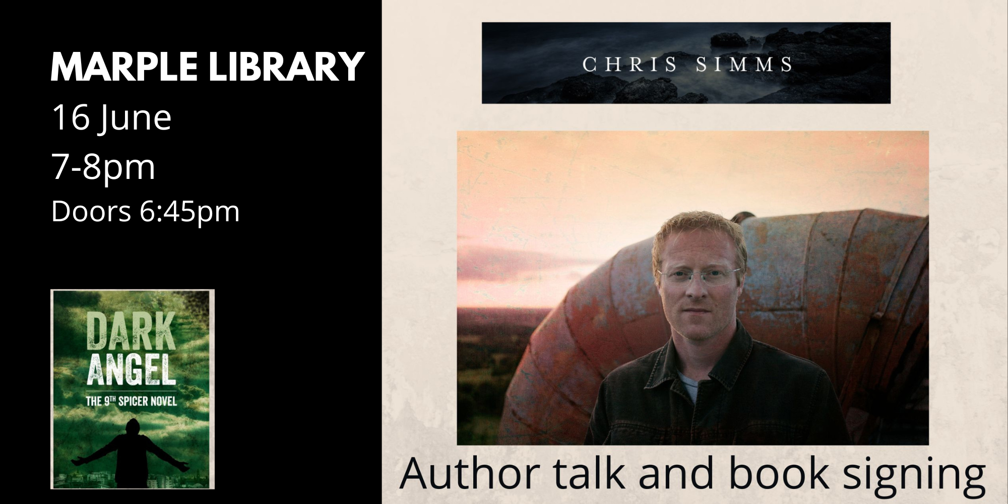 Author Evening with Chris Simms - Manchester City of Literature