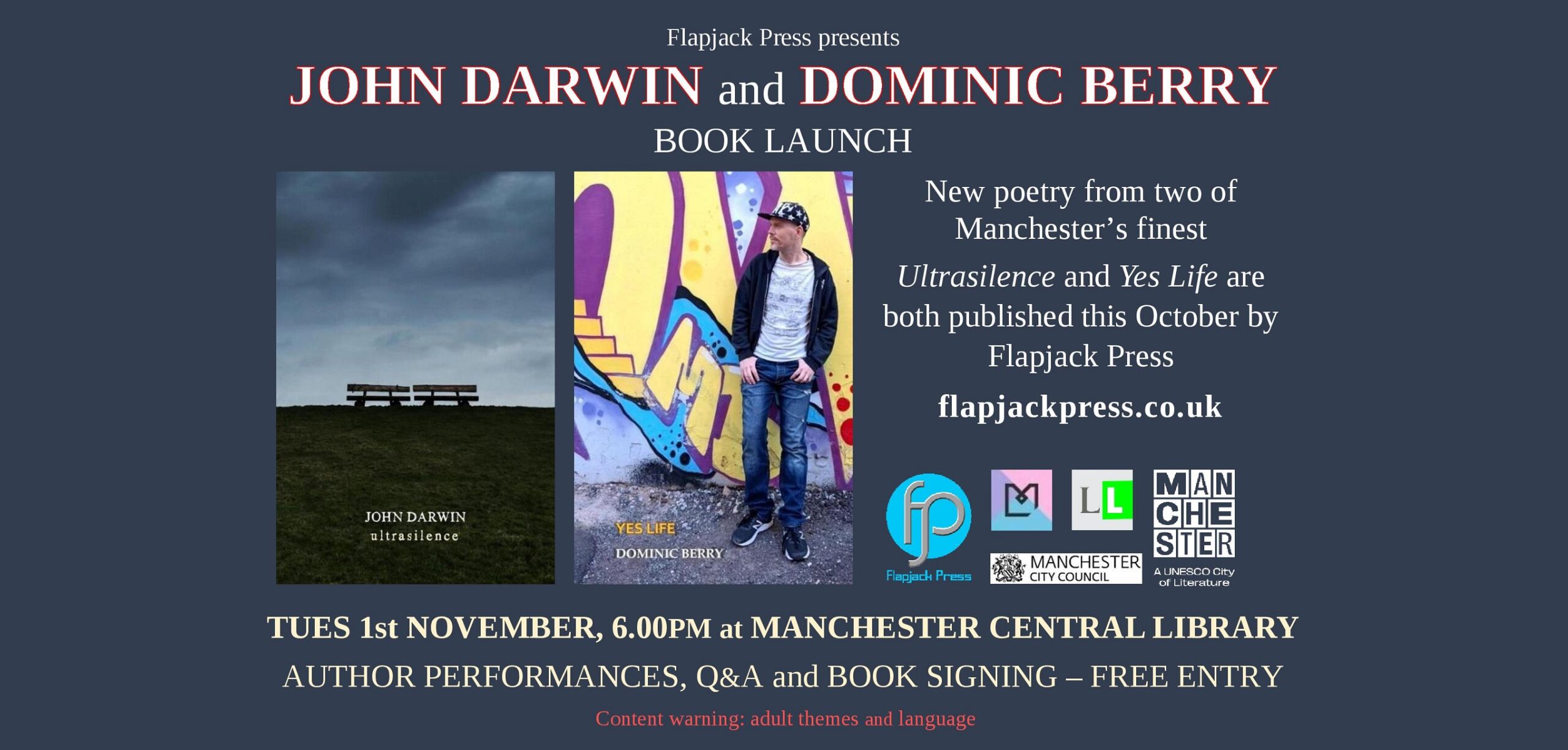 Book Launch: John Darwin & Dominic Berry - Manchester City of Literature