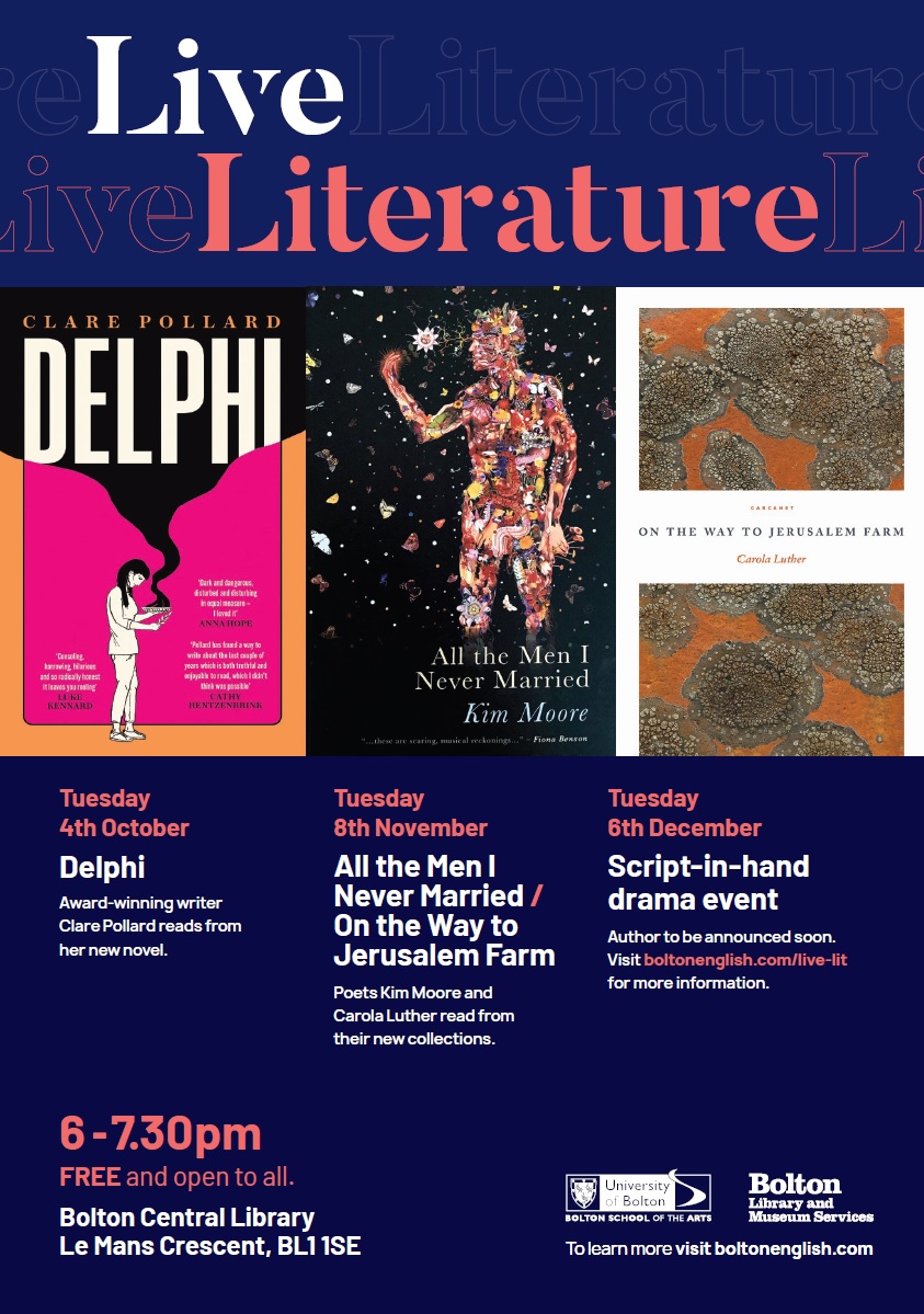 Live Literature: Delphi: award-winning writer Clare Pollard reads from ...