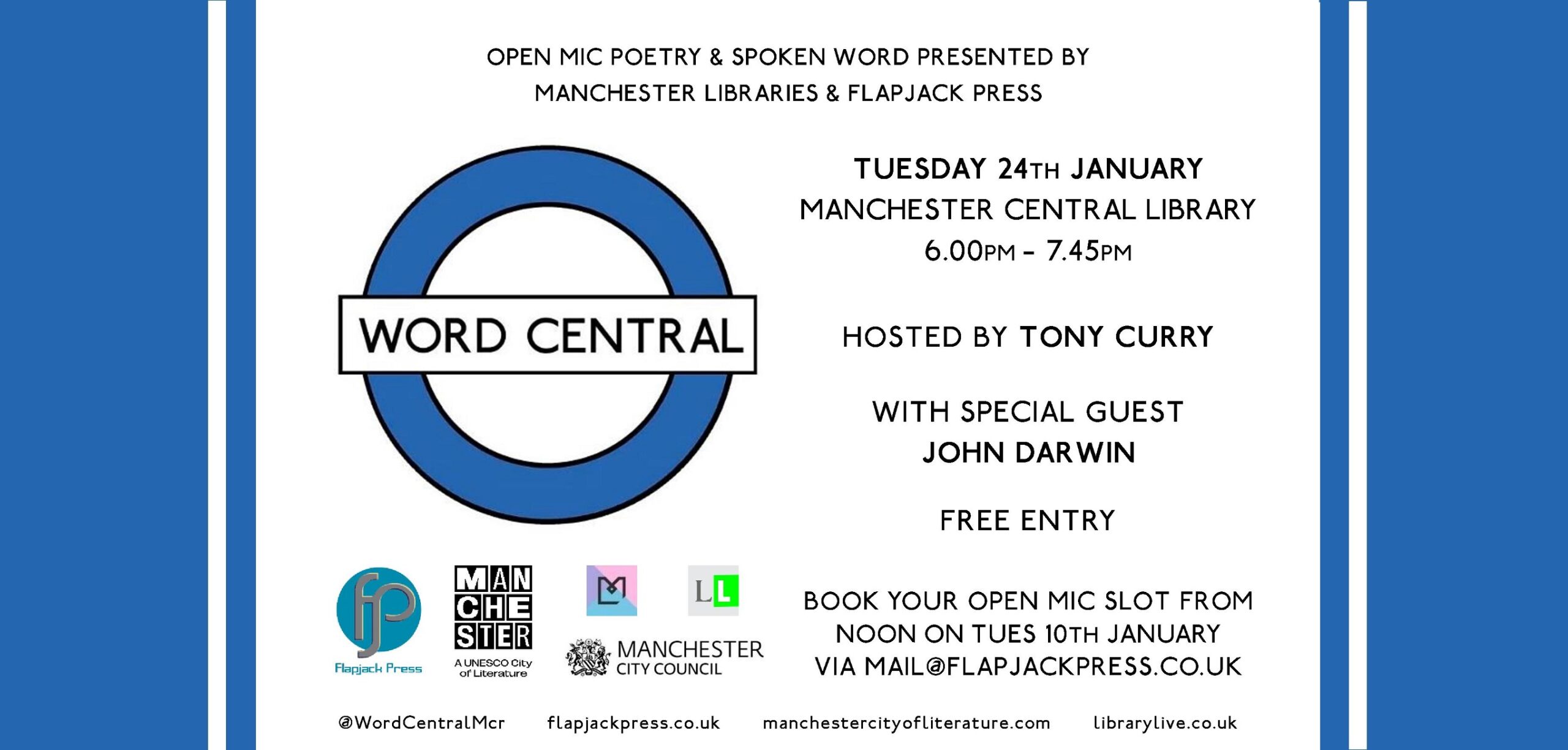 Word Central open mic & spoken word - Manchester City of Literature
