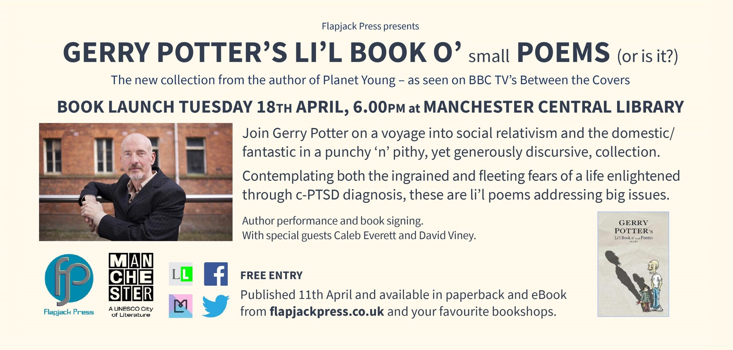Book launch: Gerry Potter's Li'l Book o' small Poems - Manchester City ...