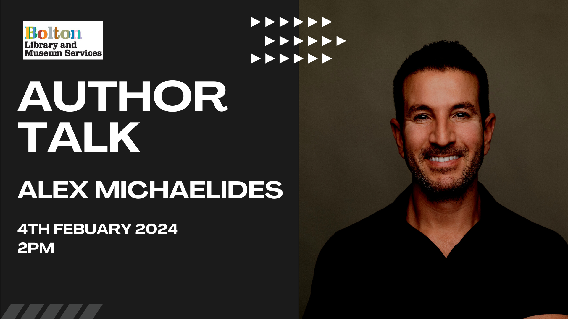 Author Talk with Alex Michaelides - Manchester City of Literature