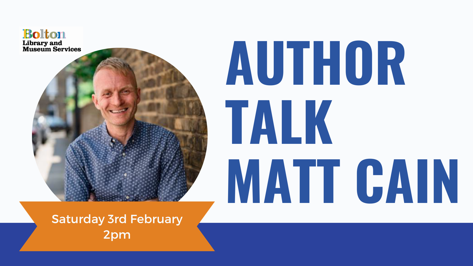 Author Talk with Matt Cain - Manchester City of Literature