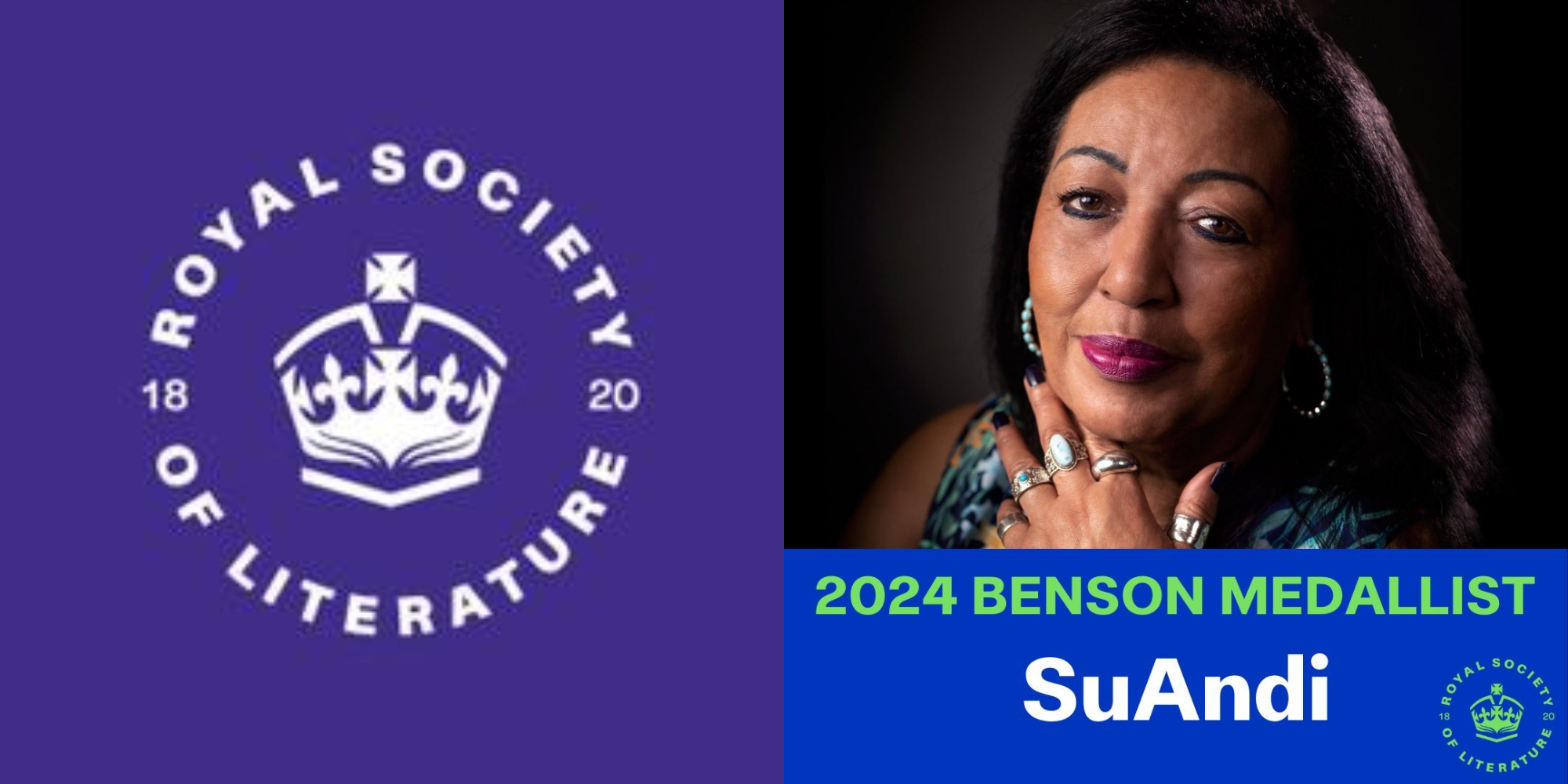 SuAndi wins Royal Society of Literature's Benson Medal - Manchester ...