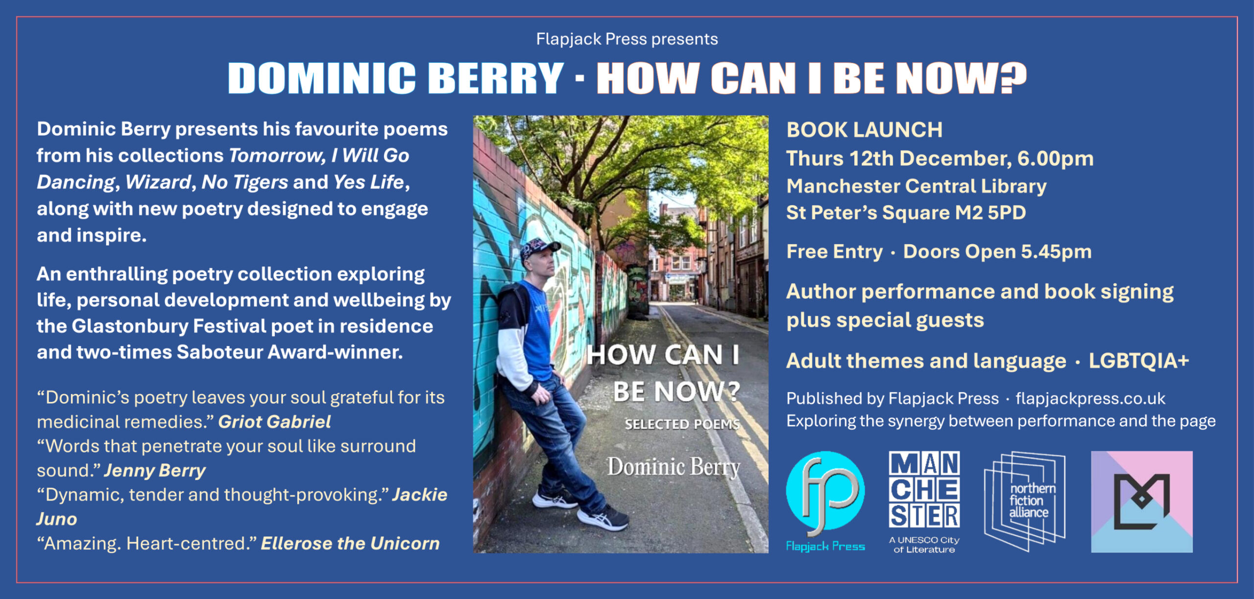 Book launch: How Can I Be Now? by Dominic Berry - Manchester City of ...