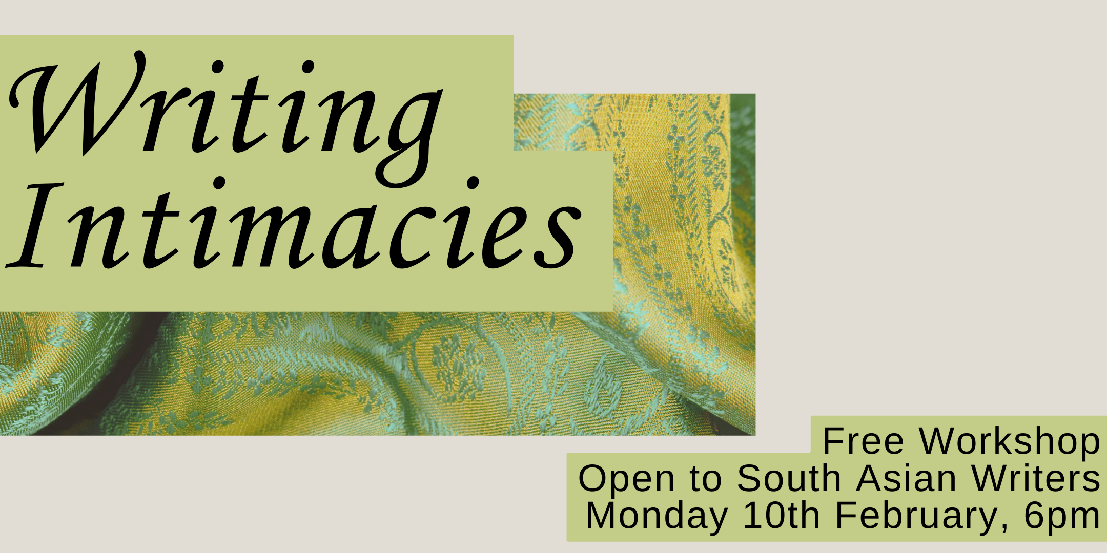 Writing Intimacies: Free Workshop for South Asian Writers - Manchester ...