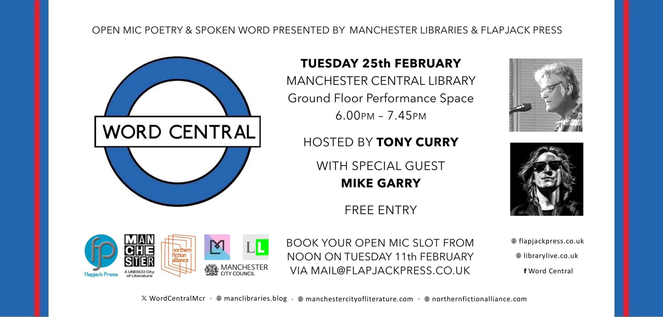 Word Central with special guest Mike Garry - Manchester City of Literature