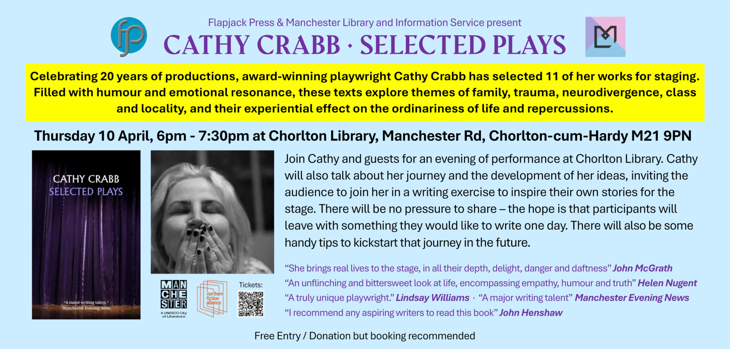 Cathy Crabb: Selected Plays - Manchester City of Literature
