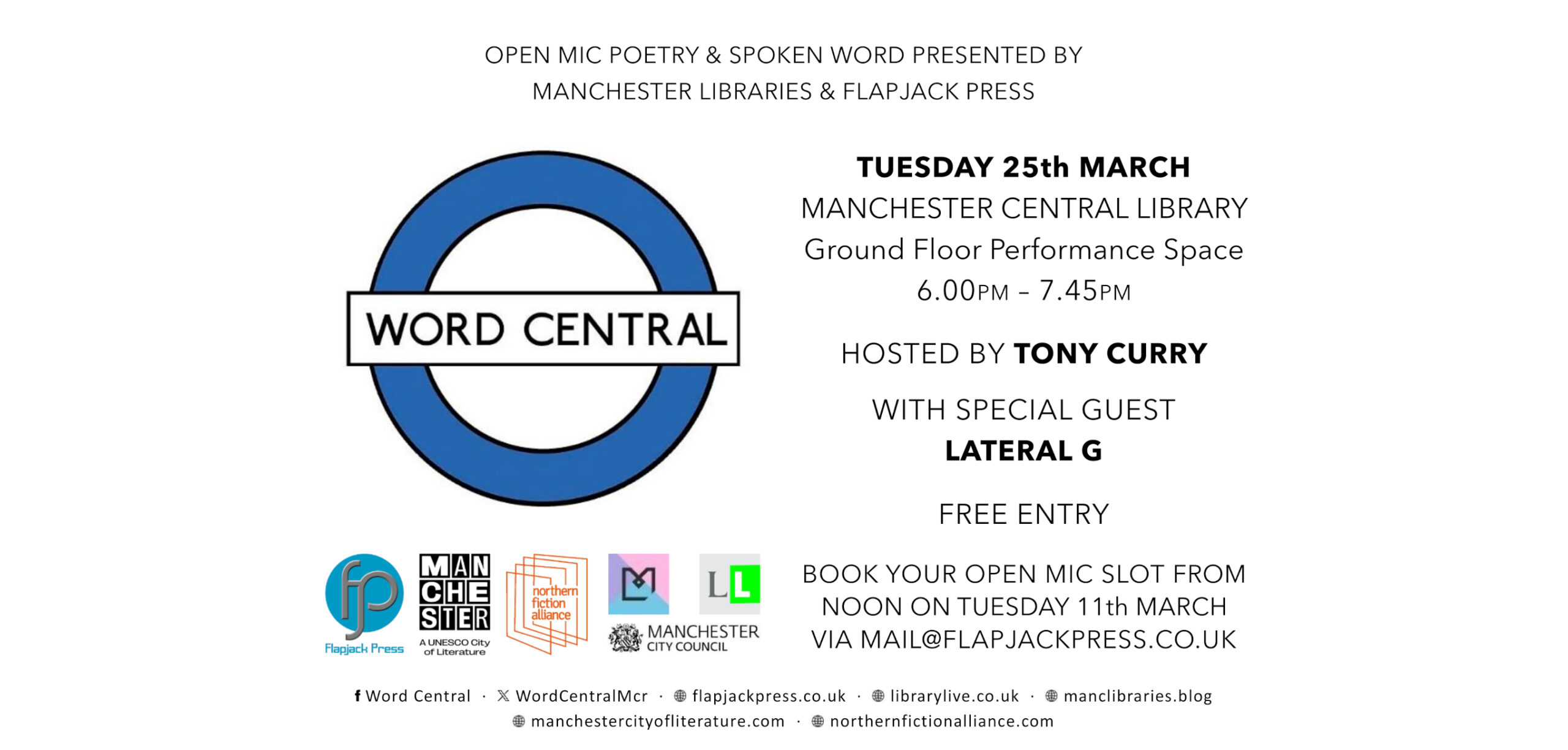 Word Central Open Mic Poetry and Spoken Word - Manchester City of ...