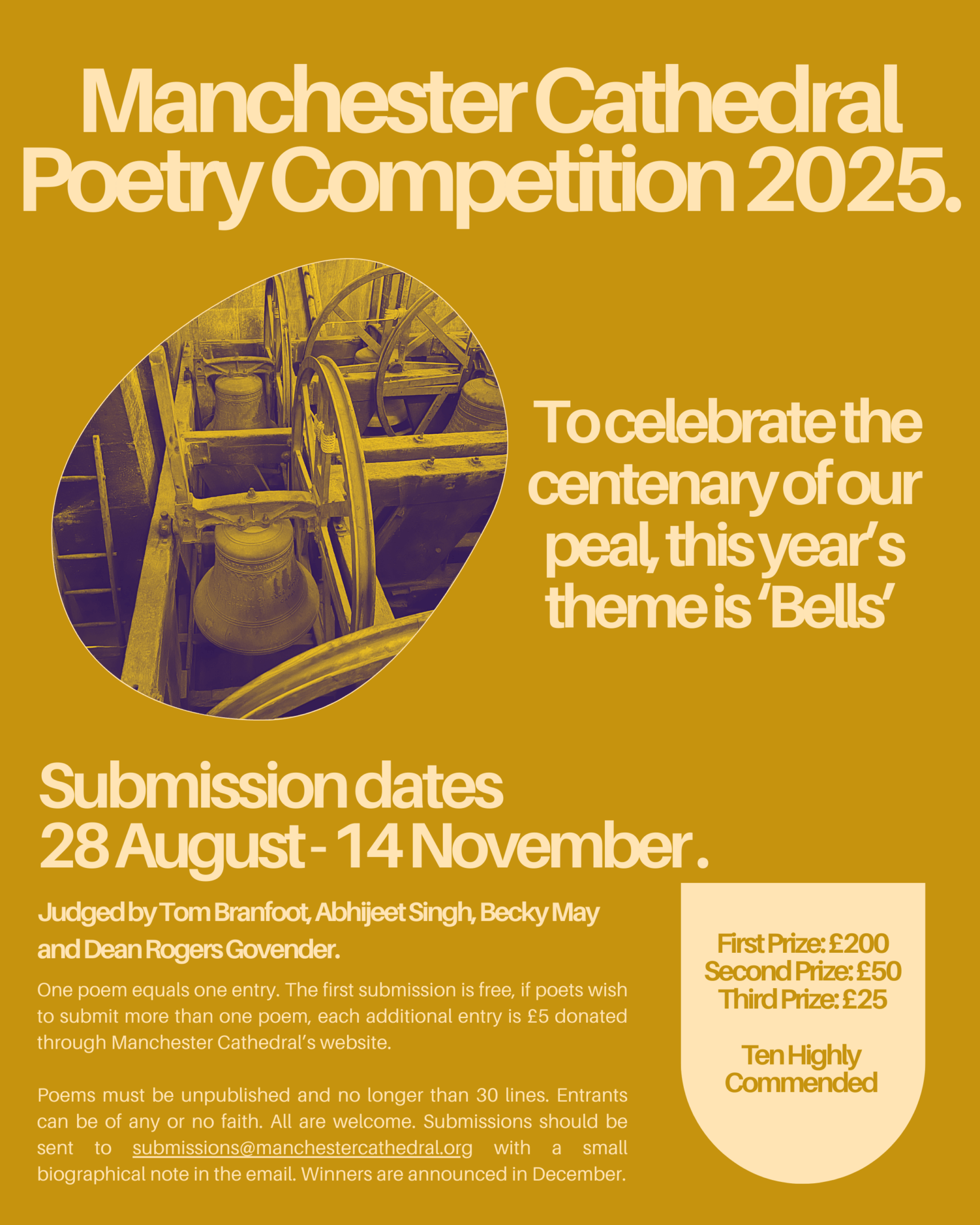 Submissions now open for Manchester Cathedral Poetry Competition ...