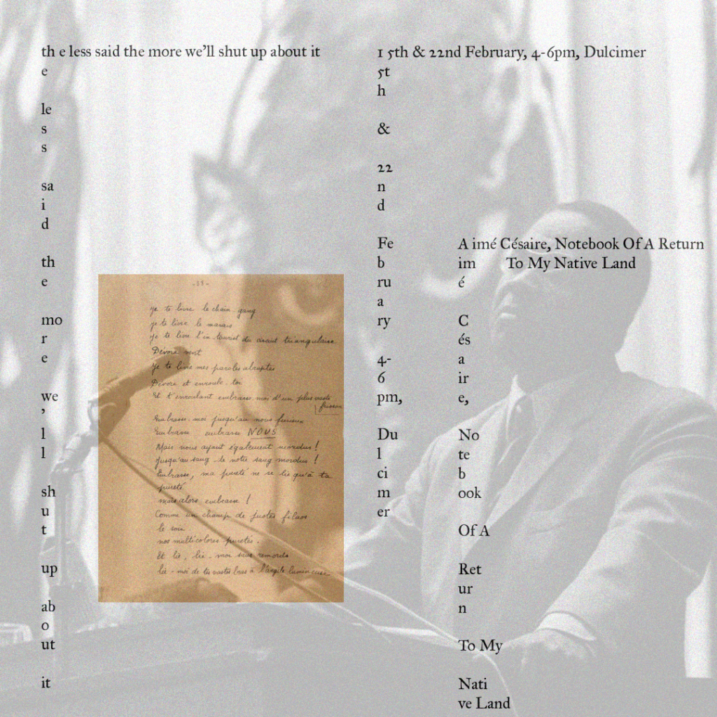 Poetry Workshop: The Less Said The More We'll Shut Up About It ...